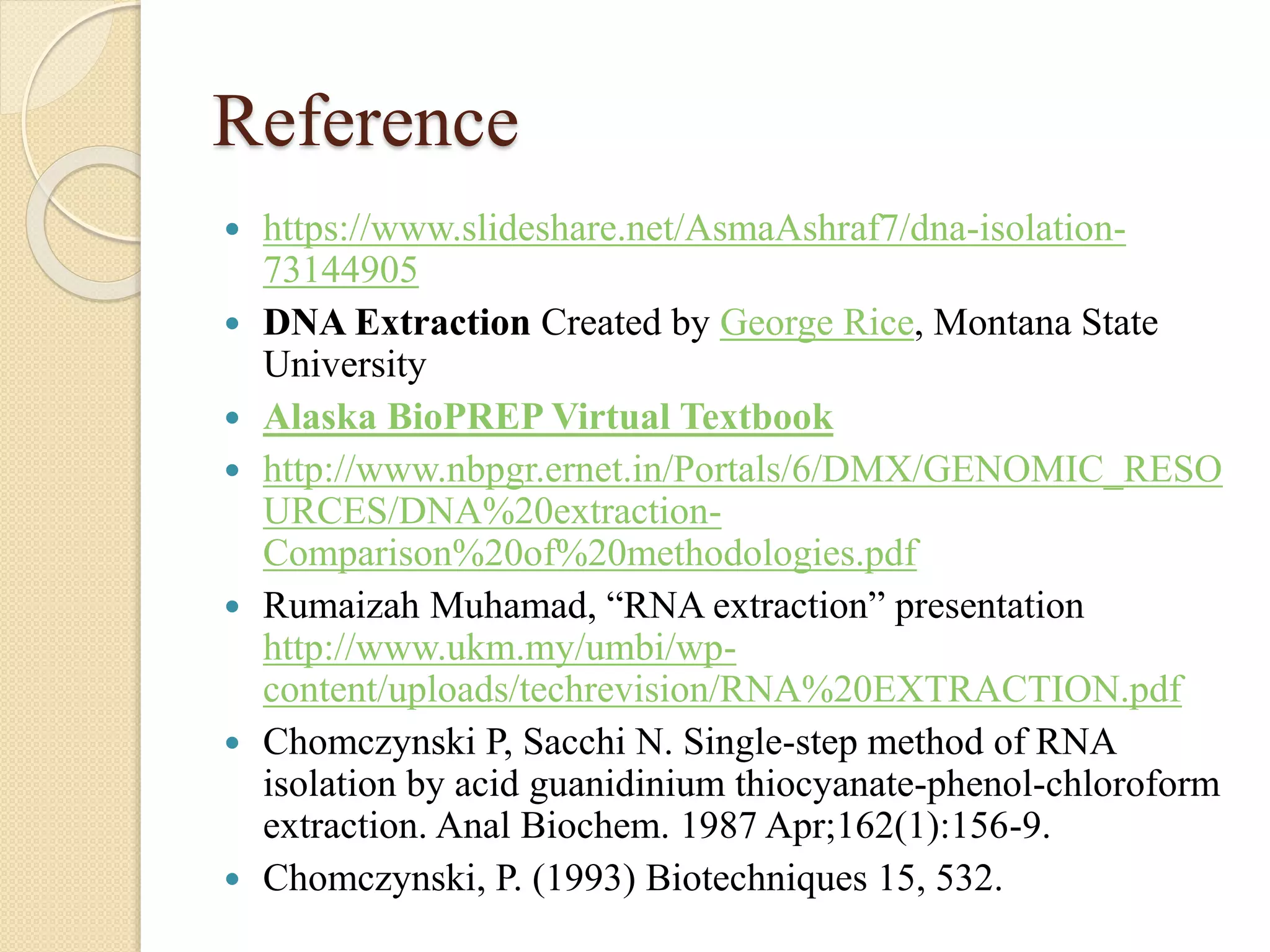 DNA & RNA isolation | PPTX