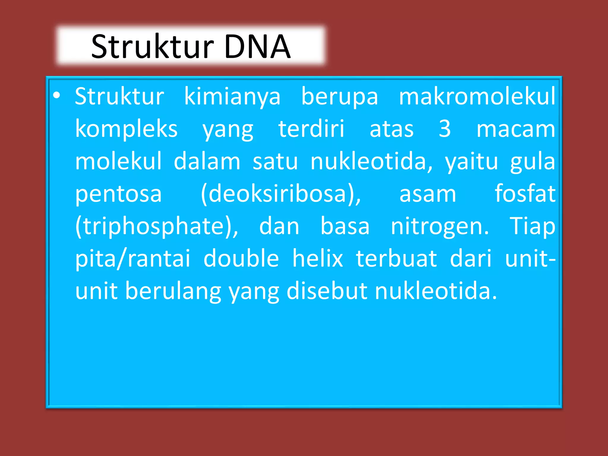 Materi Genetik (DNA & RNA) | PPTX