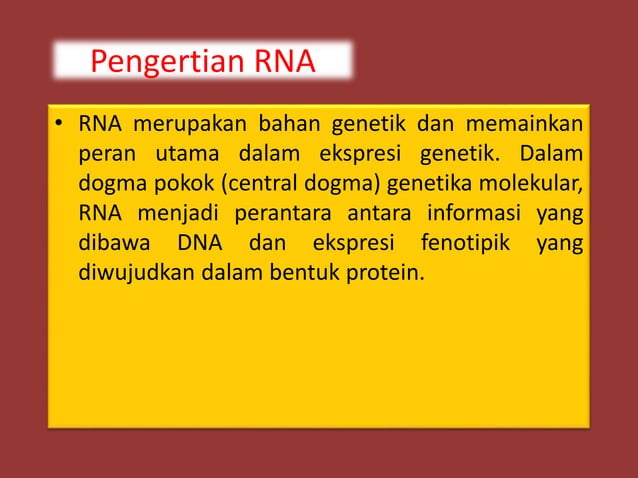 Materi Genetik (DNA & RNA) | PPTX