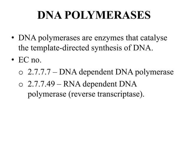 Dna & rna pol | PPTX | Chemistry | Science