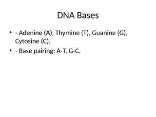 DNA_RNA_ STRUCTURE AND FUNCTION Presentation | PPTX