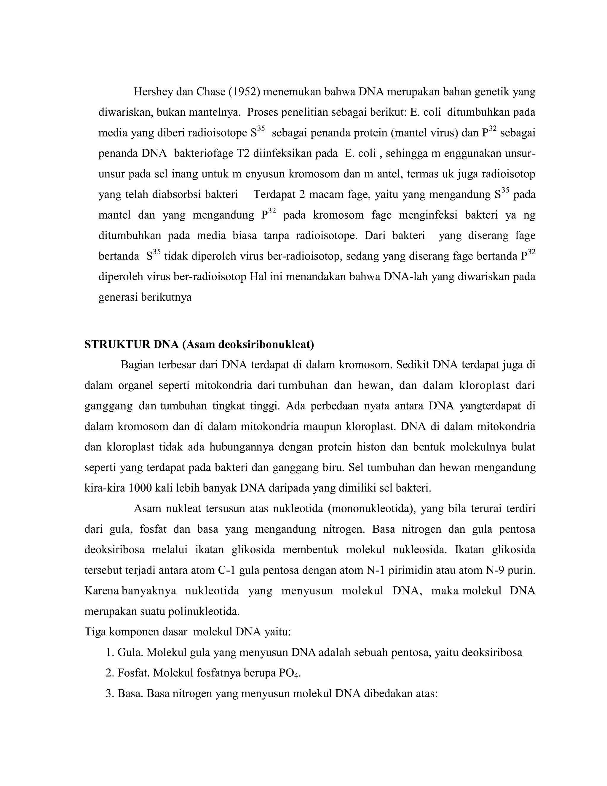 Dna sebagai materi genetik | DOCX