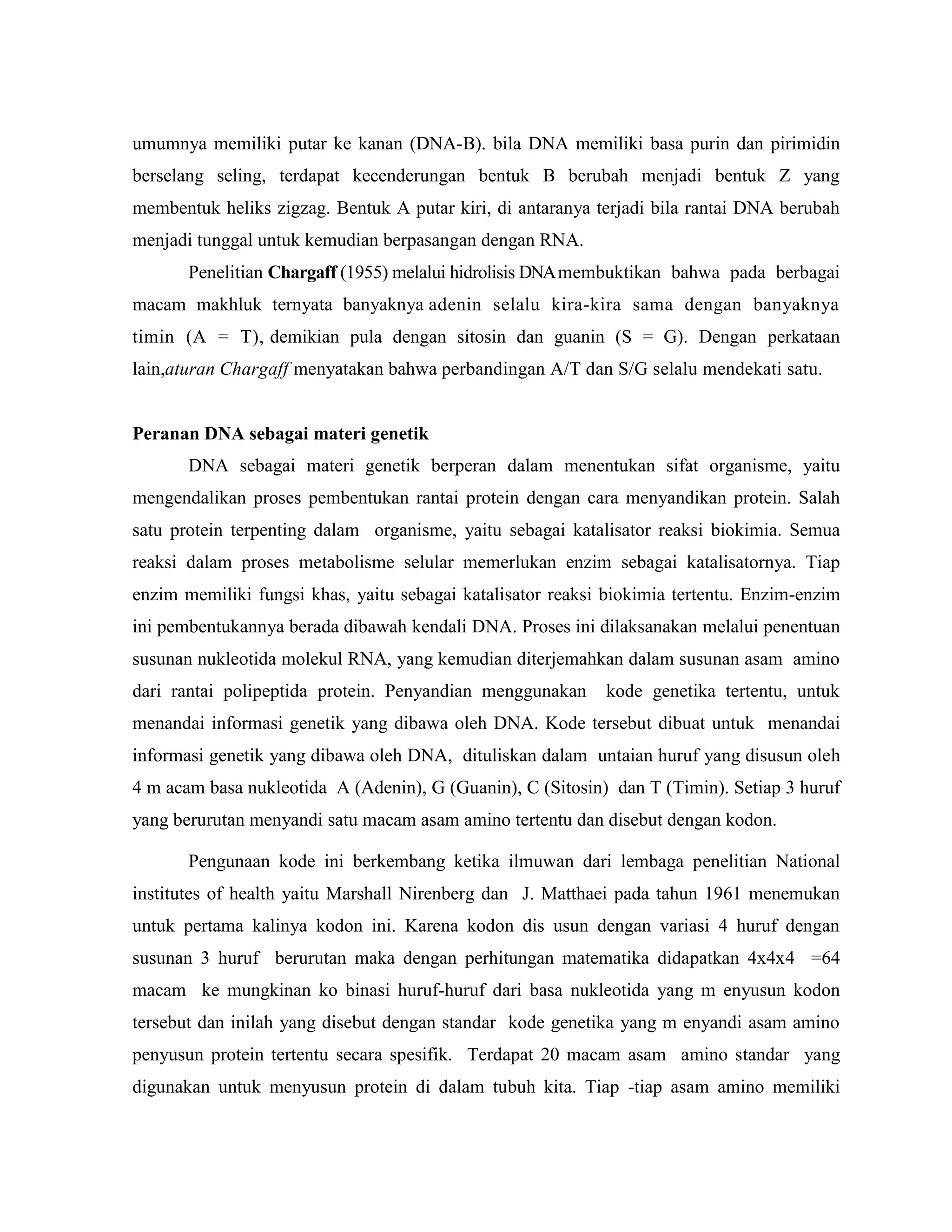 Dna sebagai materi genetik | DOCX