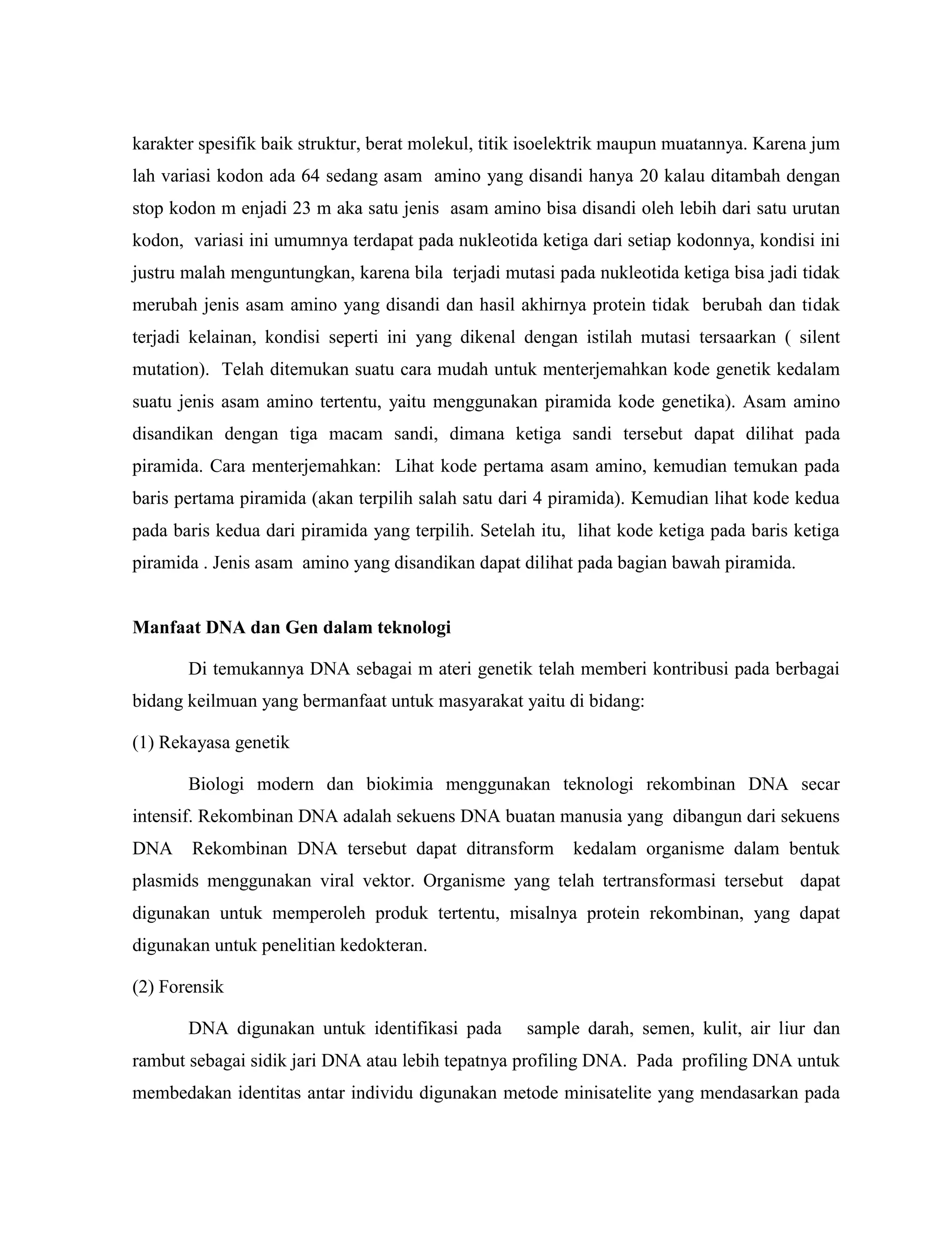 Dna sebagai materi genetik | DOCX