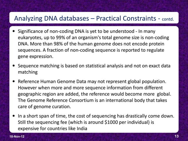 DNA Sequence Data in Big Data Perspective | PPT