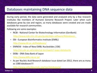 DNA Sequence Data in Big Data Perspective | PPT