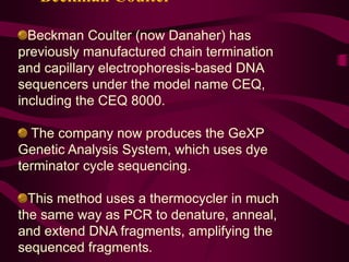 DNA sequencer by kk sahu | PPT | Biotech and Biomedical Industry ...