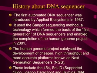 DNA sequencer by kk sahu | PPT | Biotech and Biomedical Industry ...