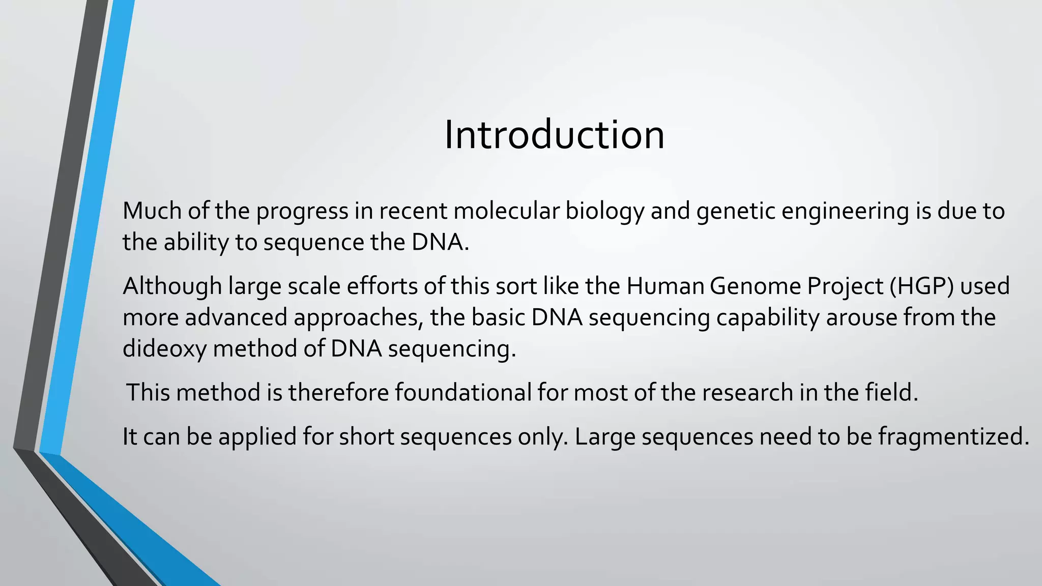 Dna sequencing by Dideoxy method | PPTX