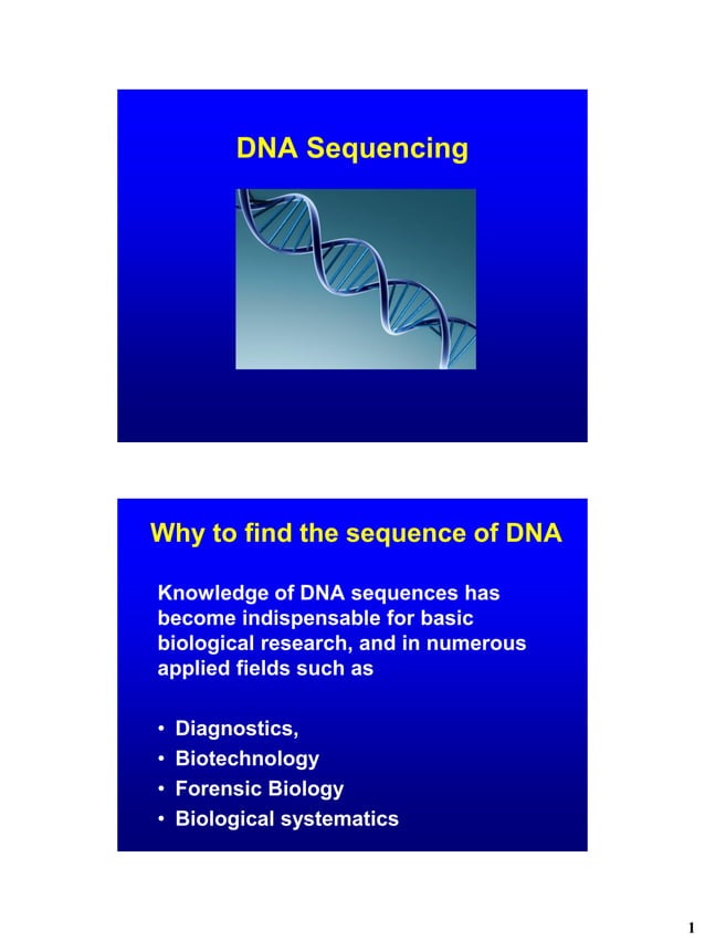 Dna sequencing | PDF | Chemistry | Science