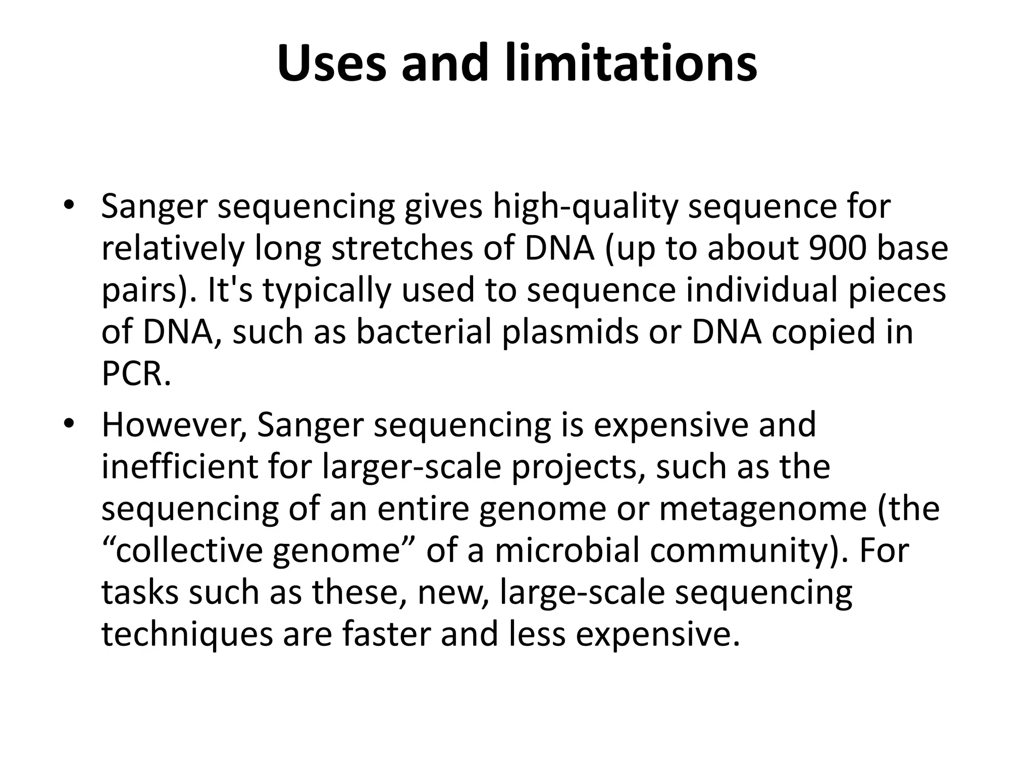 DNA Sequencing- Sanger's Method | PPTX
