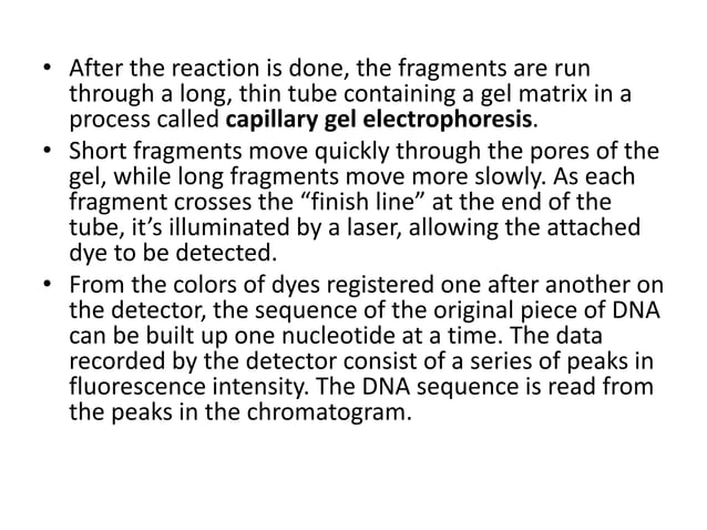 DNA Sequencing- Sanger's Method | PPTX | Chemistry | Science