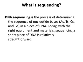 DNA Sequencing- Sanger's Method | PPTX