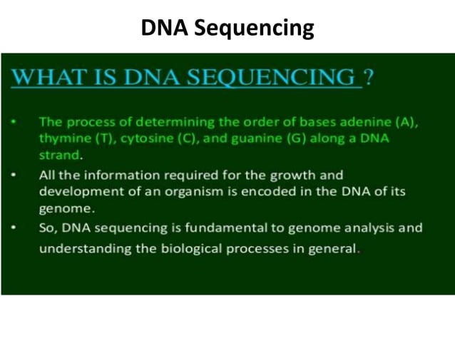 Dna sequencing | PPT