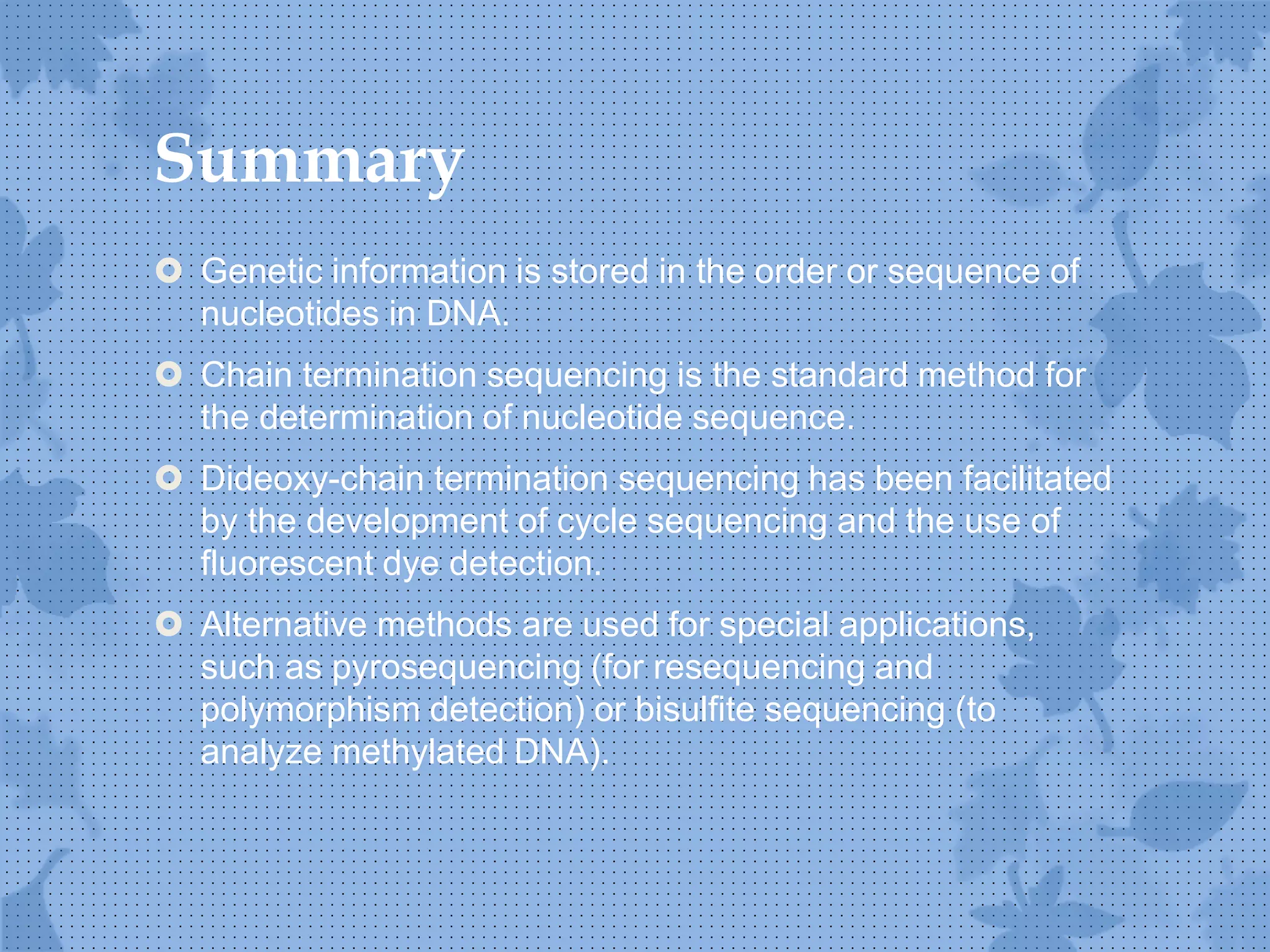 Dna sequencing AND ANALYSIS | PPT