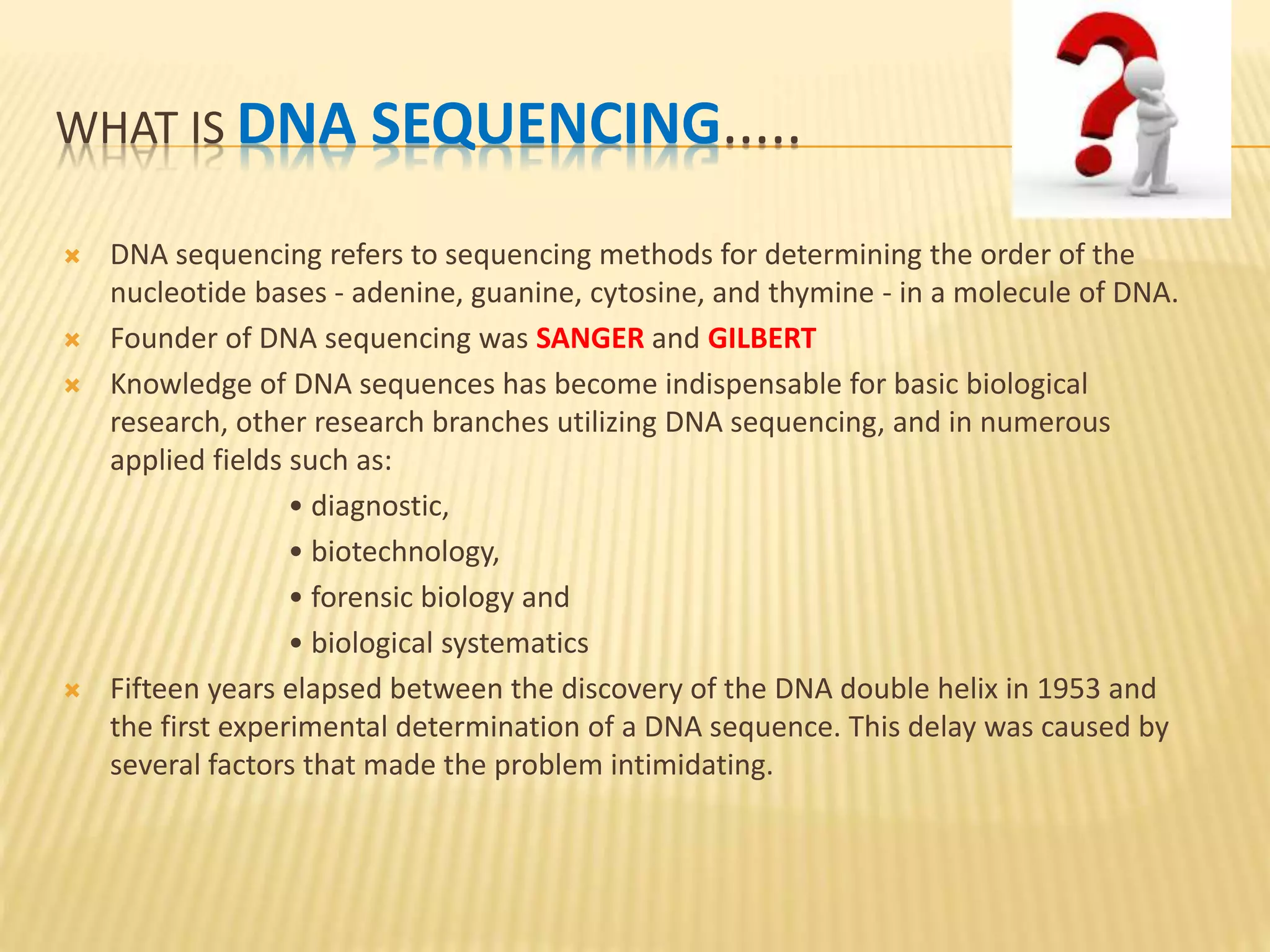 Dna sequencing. | PPTX