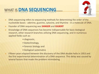 Dna sequencing. | PPTX