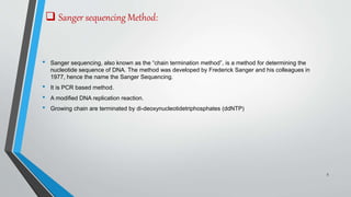 DNA SEQUENCING by sanger method.pptx