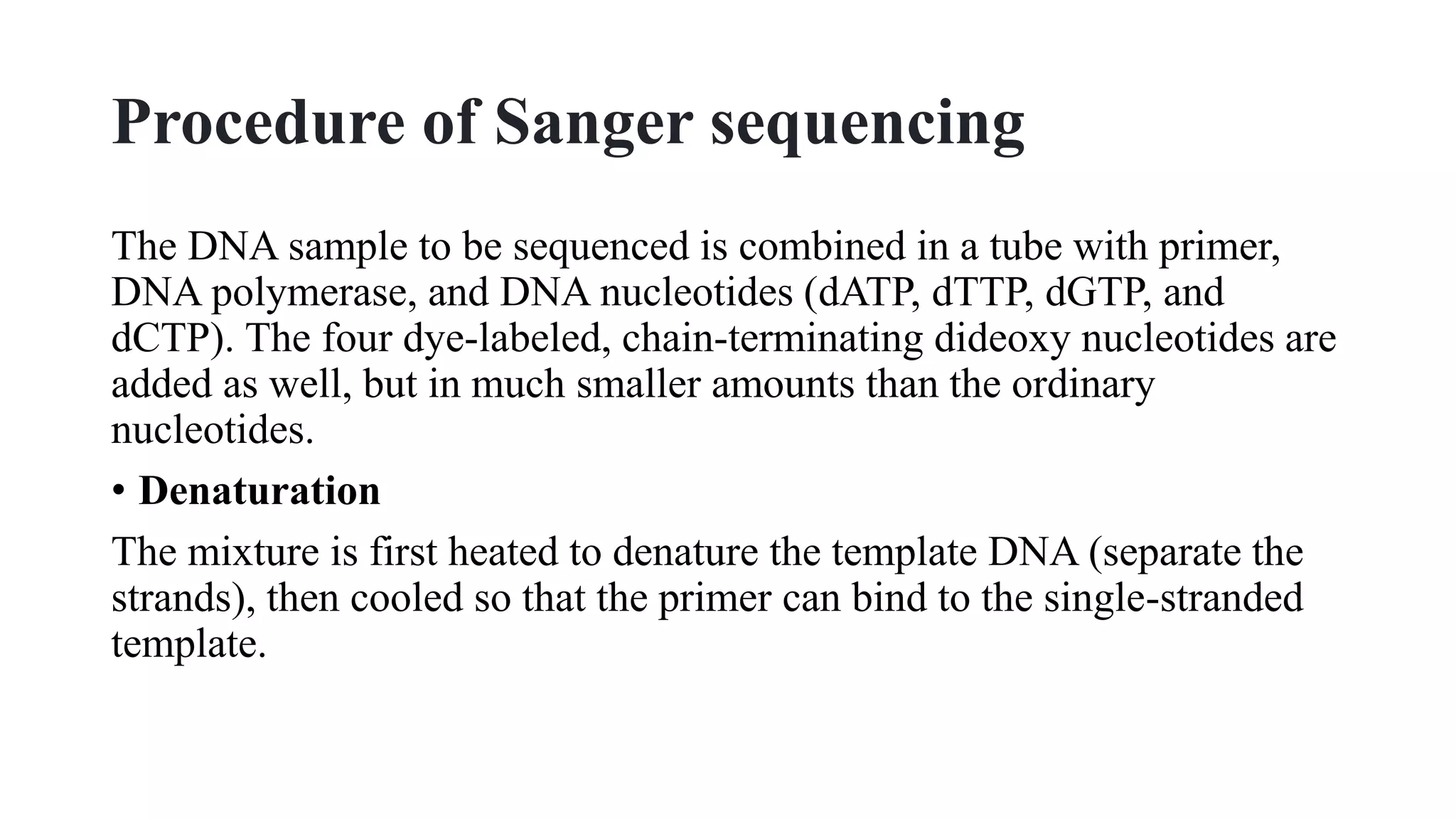 Dna sequencing | PPTX | Chemistry | Science