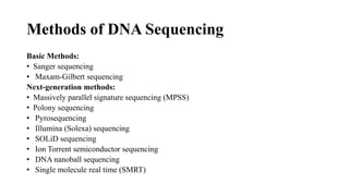 Dna sequencing | PPTX