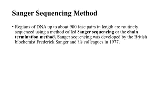 Dna sequencing | PPTX