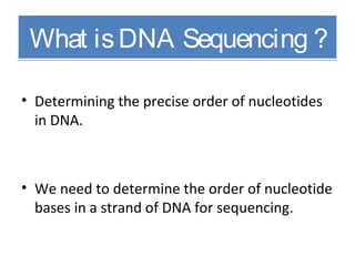 DNA Sequencing : Maxam Gilbert and Sanger Sequencing | PPT