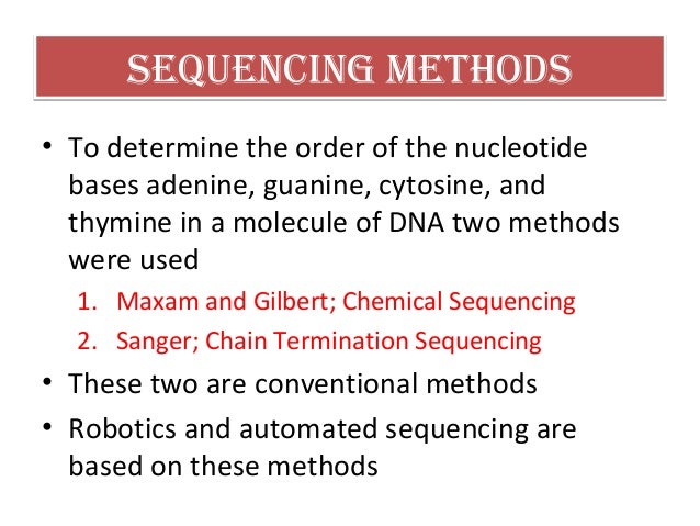 Dna Sequencing Maxam Gilbert And Sanger Sequencing
