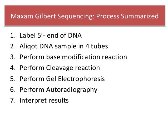 DNA Sequencing : Maxam Gilbert and Sanger Sequencing