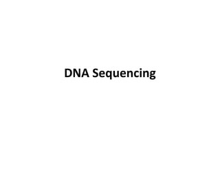 Dna sequencing | PDF