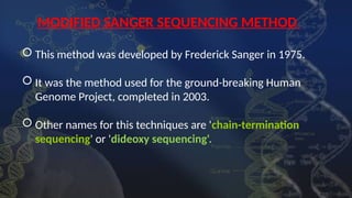 DNA SEQUENCING#GK.pptx introduction to sequencing | PPT