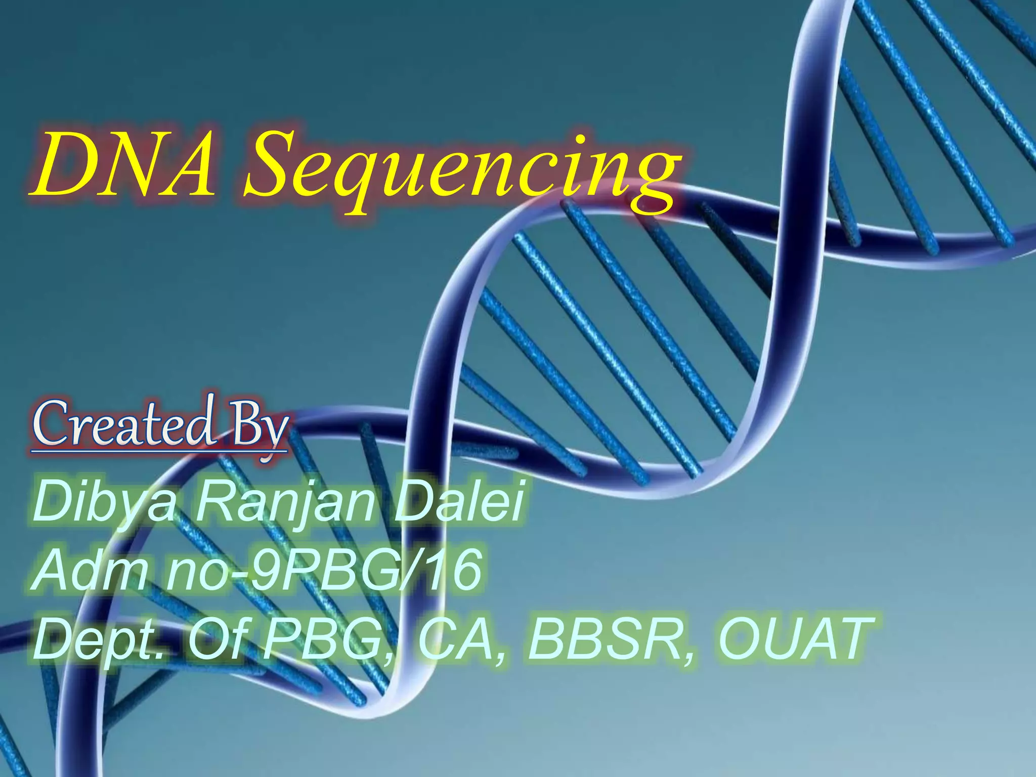 Dna sequencing | PPT