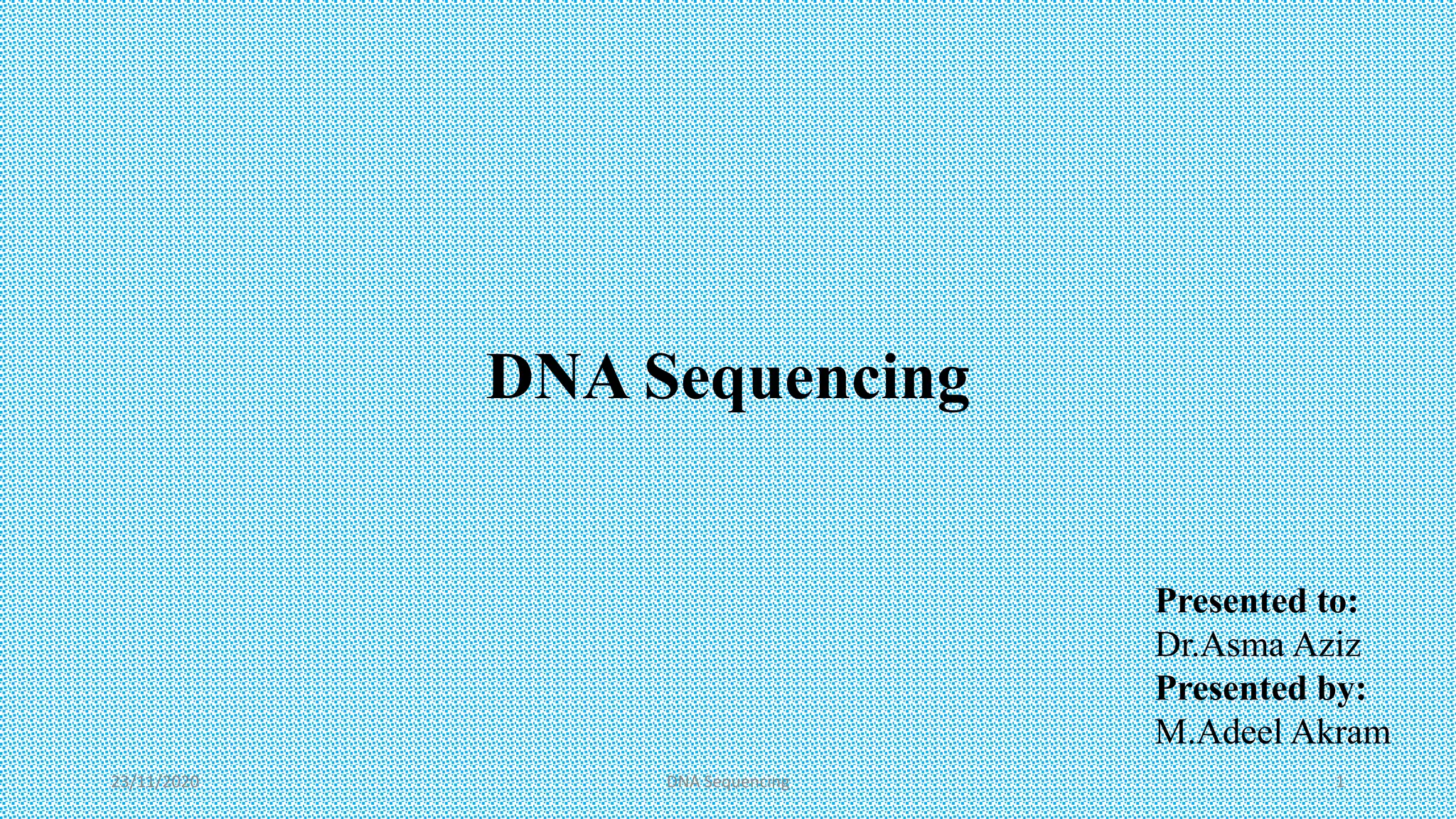 Dna sequencing methods | PPTX
