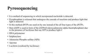 Dna sequencing methods | PPTX