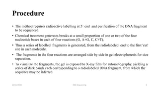Dna sequencing methods | PPTX