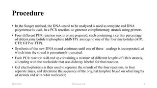 Dna sequencing methods | PPTX