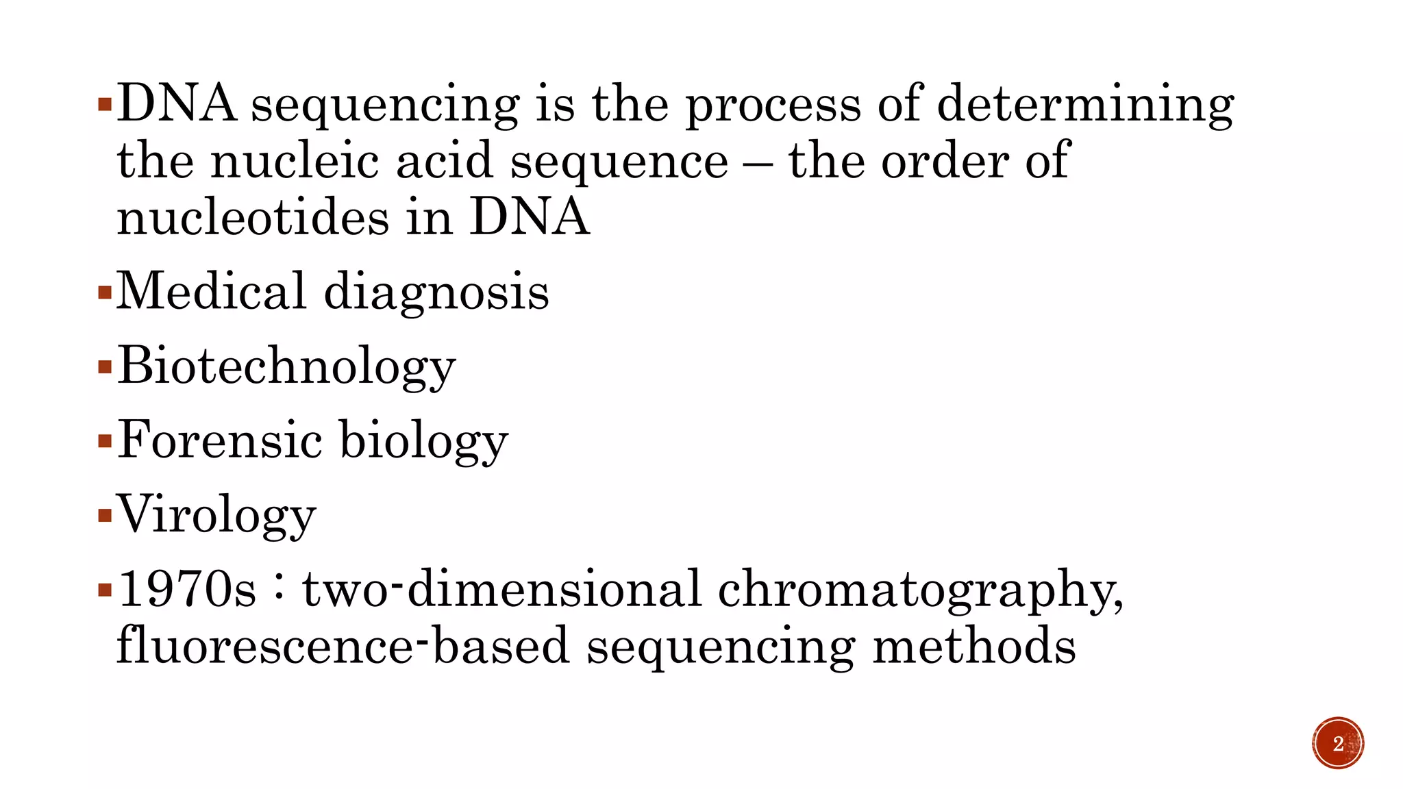DNA sequencing methods | PPTX