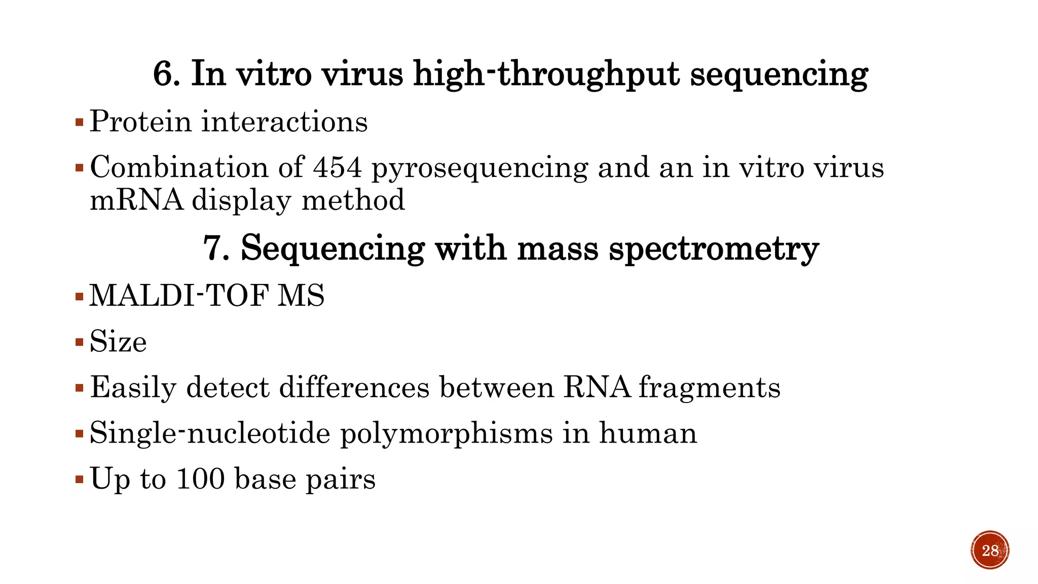 DNA sequencing methods | PPTX | Chemistry | Science