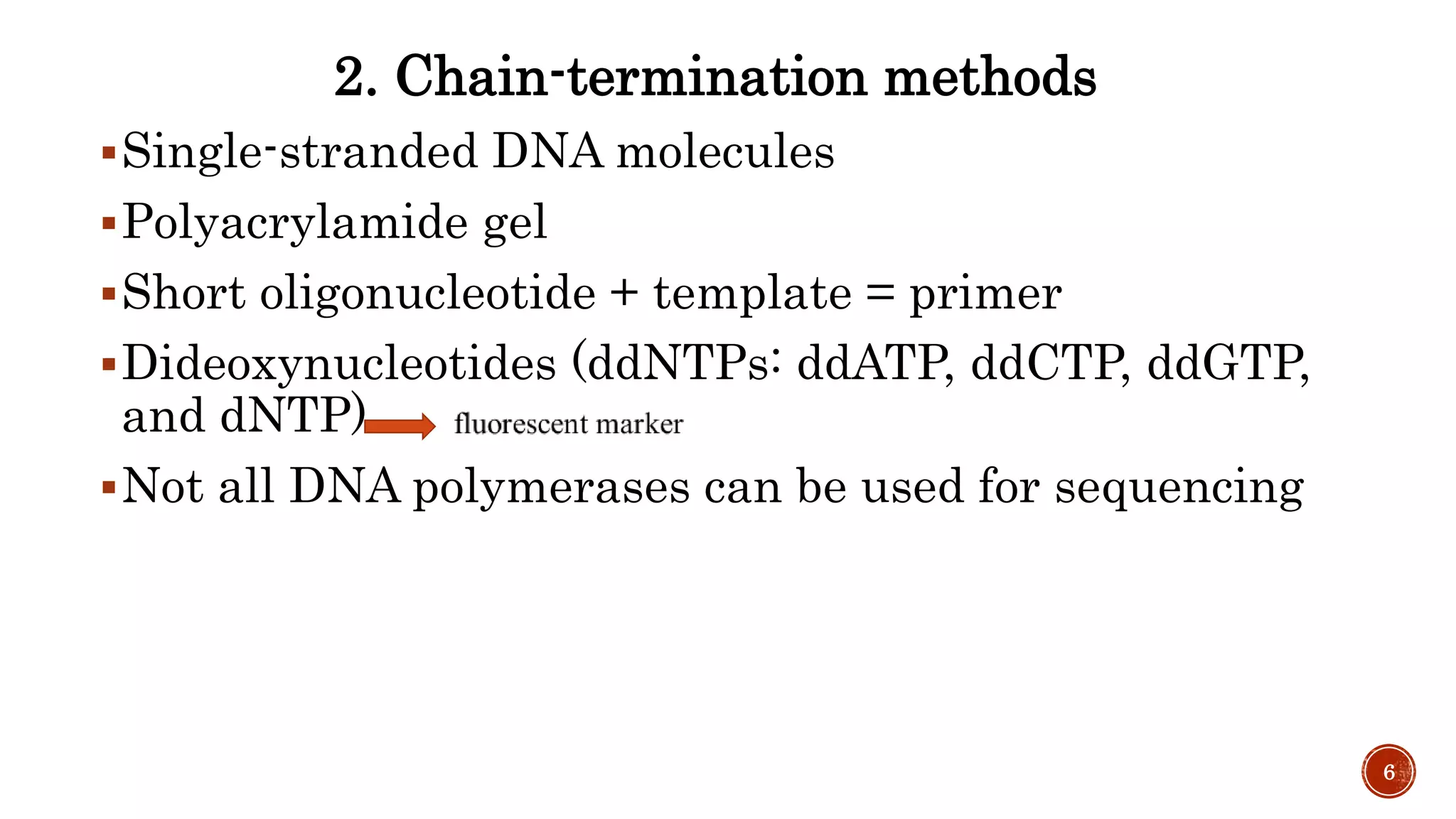 DNA sequencing methods | PPTX