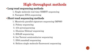 DNA sequencing methods | PPT