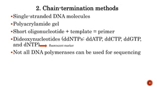 DNA sequencing methods | PPT