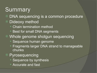 DNA Sequencing Methods.pptggggggggyyyyyy | PPT