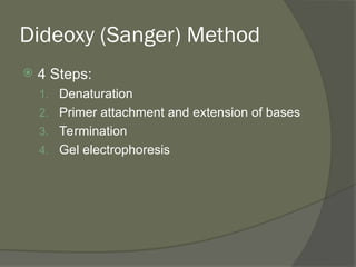 DNA Sequencing Methods.pptggggggggyyyyyy | PPT