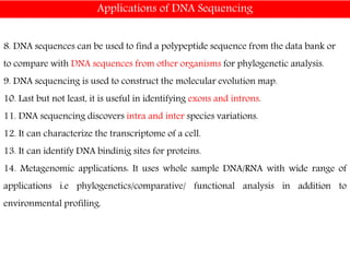 Dna sequening | PPTX