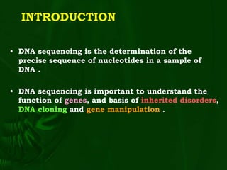 DNA sequencing by kk sahu sir | PPT