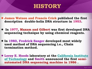 DNA sequencing by kk sahu sir | PPT