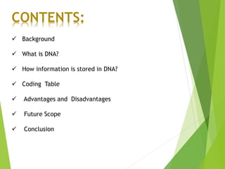 Dna storage | PPTX