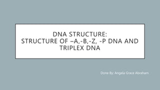 DNA STRUCTURE AND THEIR DIFFERENT TYPES.pptx