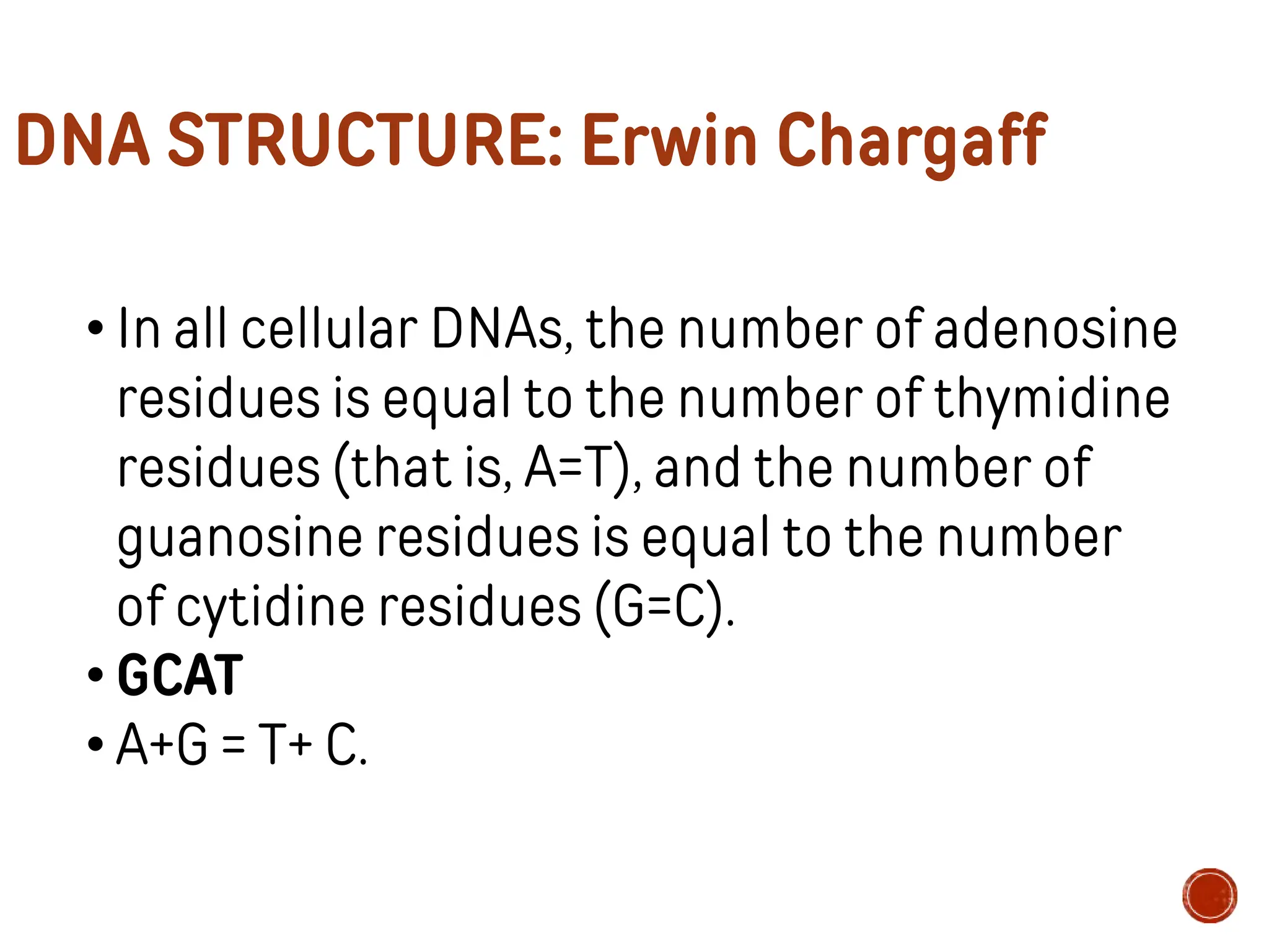 DNA STRUCTURE AND INTRODUCTION TO THE REPLICATION.pptx | Chemistry ...