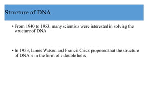 Dna structure and analysis | PPTX