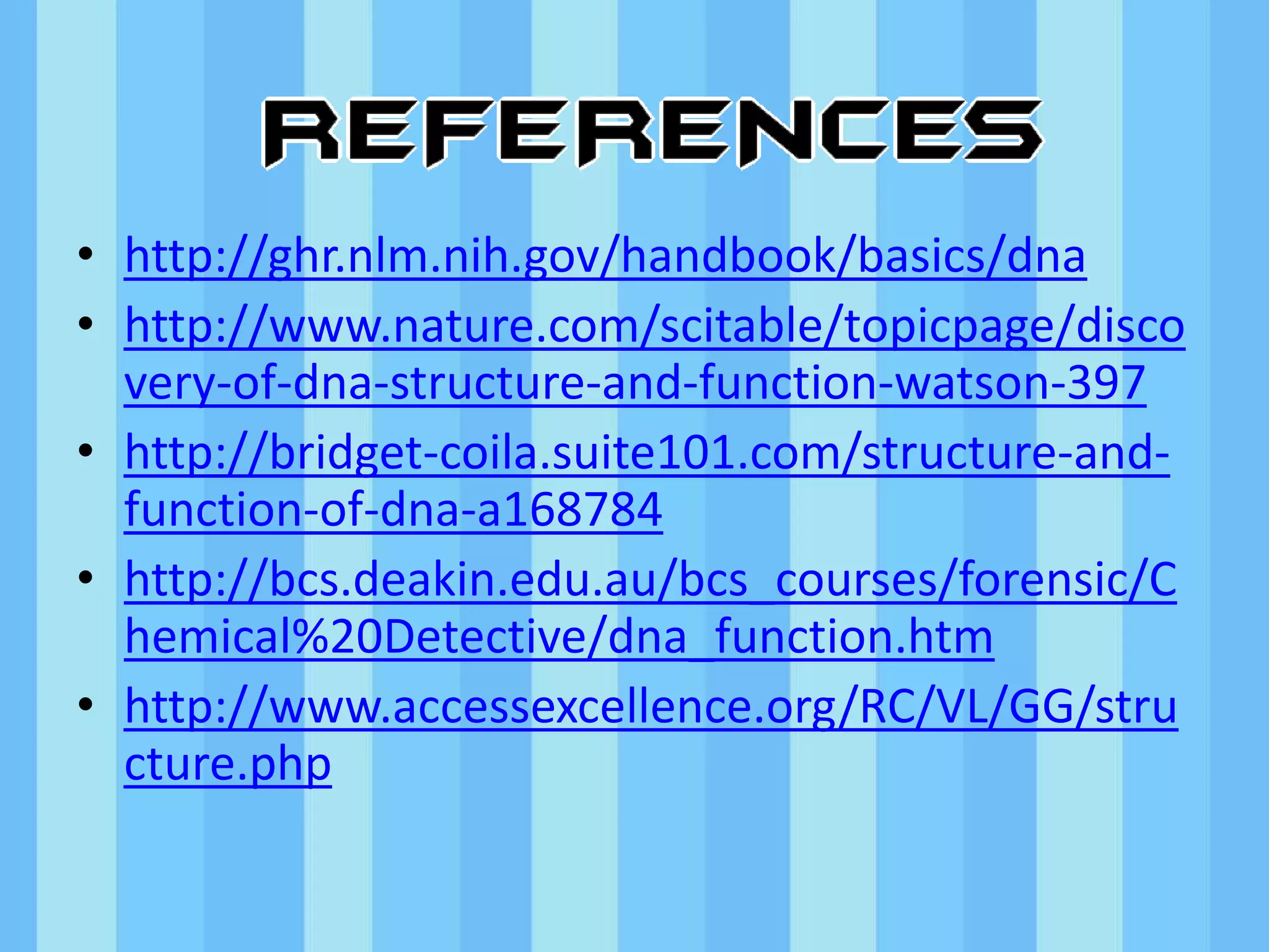 Dna structure and function | PPTX